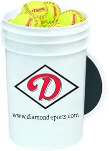 Amazon.com: Diamond Bucket Combo with 18 12RFPSC .47 COR Softballs ...