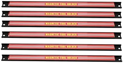 Holdfiturn 6PCS Magnetic Tool Strip Garage Wall Mount Storage Racks ...