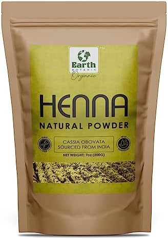 Amazon.com : Earth BOTANIC Organic Henna Powder for Hair Dye 7oz / 200g ...
