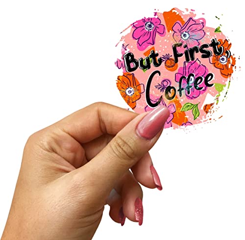 Amazon.com: But First Coffee Stickers (4) : Handmade Products