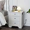 Amazon.com: VINGLI White Nightstand Set of 2, 24" W Nightstand with ...