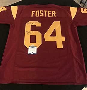 Roy Foster Usc #64 "all American 80-81" Signed Xl Custom Jersey Beckett ...