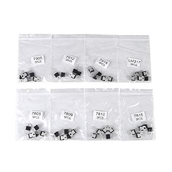 40pcs 8 Types Transistor kit j201 lm317 7815 7905 7912 7915 LM317 to ...