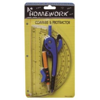 Safety Compass + 6"" Protractor Case Pack 48 : Amazon.in: Office Products