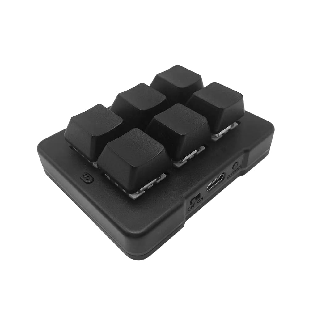 Docooler 6-Key Keyboard Programmable Tri-mode 2.4G/BT/Wired Mechanical ...