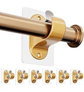 Amazon.com: ANDGOO 6 Pack No Drill Curtain Rod Brackets, Renter ...