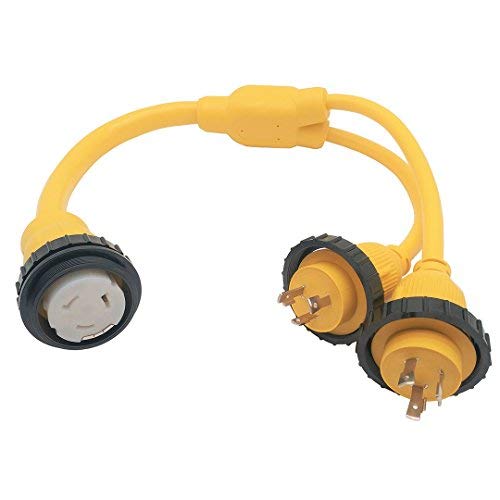 Parkworld 692033 Combiner Marine Shore Power Y Adapter L5-30P Dual Male ...