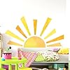 Amazon.com: 42 X 23.5 Inch Half Sun Wall Decals Watercolor Sun Wall ...