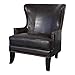 Amazon.com: Hawthorne Collections Barrow Leather Accent Chair with High ...