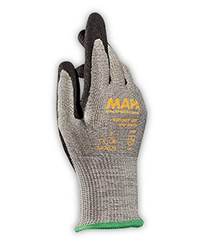 MAPA 580410 Krynit Work Glove w/ Proof Palm Coating, 10, Gray (Pack of ...
