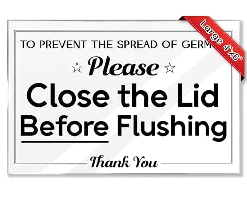 Amazon.com: Essentials for Hosts - Lid Down, Flush Secure - Please ...