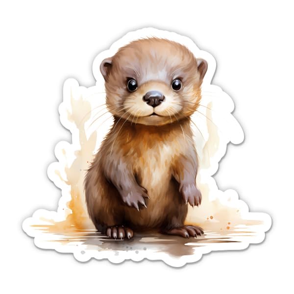 Otter Stickers Cute Otter Swimming Sticker Decal Laptop Automotive