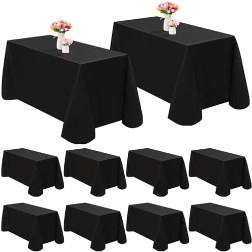 Amazon.com: VitalCozy 10 Pack Tablecloths 90 x 156 Inch Polyester Table ...