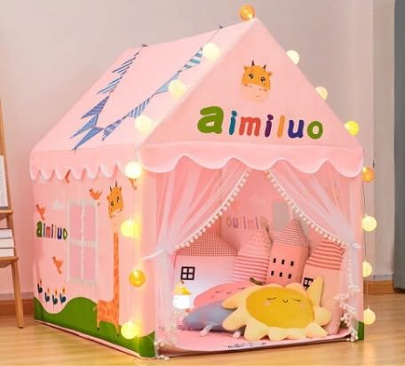 Buy Jumbo Size Light Weight Kids Play Tent House for 3-13 Year Old Kids Girls and Boys Tent ...
