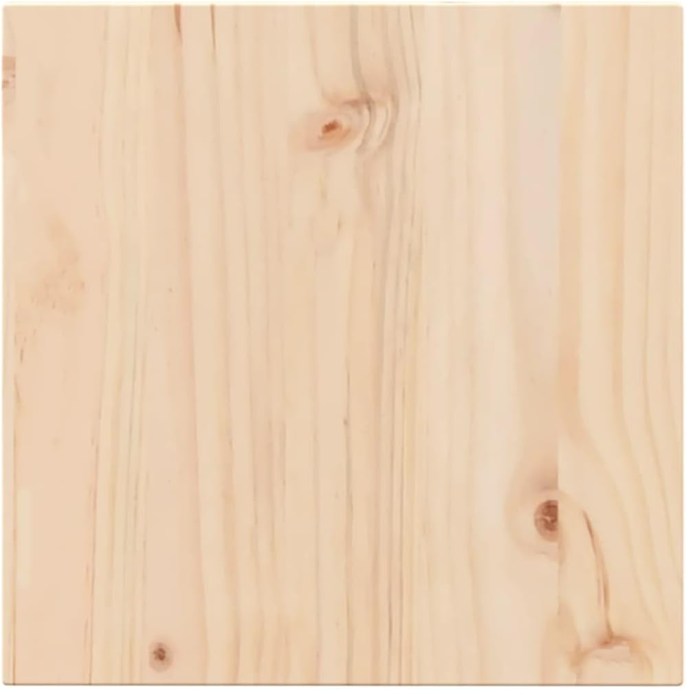 vidaXL Solid Pine Wood Table Top - 50x50cm Square Board for Side Tables ...