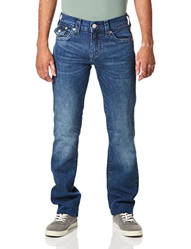 True Religion Men's Ricky Low Rise Relaxed Fit Straight Leg Jean With ...