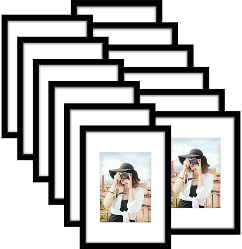 Amazon.com - Atryinous A4 Black Wood Picture Frame 3 Pack Solid Wooden ...