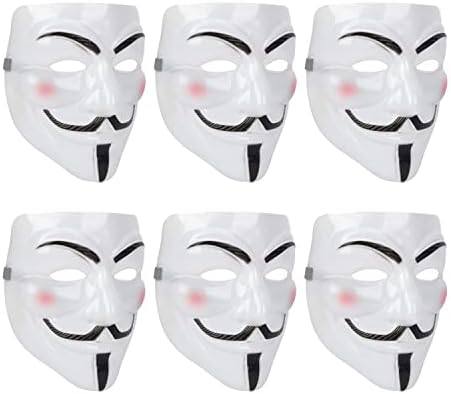 Buy Party Propz Anonymous Face Mask - Large 6 PCS | Hacker Face Mask ...