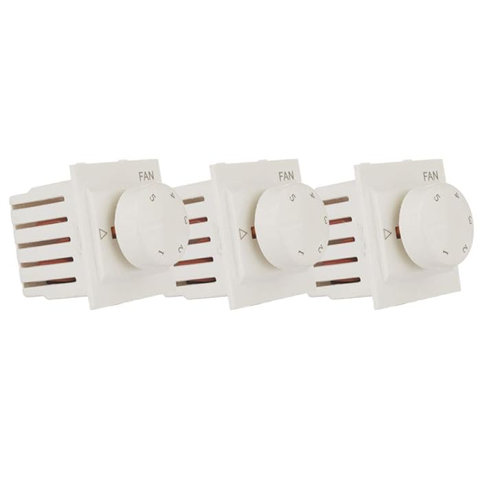 Buy Hi-PLASST Socket Modular Penta 5 Step Type Fan Regulators (White)(3 ...