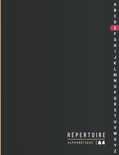 Répertoire Alphabétique A4 : ML, Adam: Amazon.fr: Livres