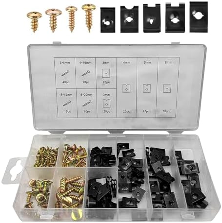 Amazon.com: Suvnie 170 PCS Car U-Clip and Screw Assortment Kit, Auto U ...