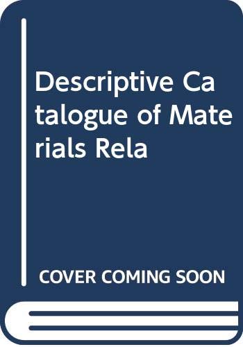 Amazon.in: Buy Descriptive Catalogue of Materials Rela Book Online at ...