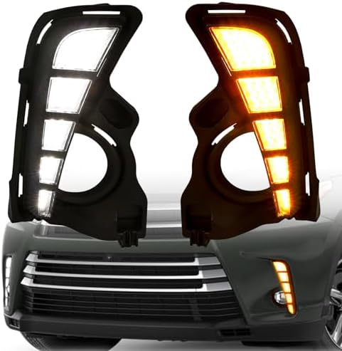 Amazon.com: Fog Lights Kit for Toyota RAV4 2019-2024 LED DRL Daytime Running Lights Amber Turn ...