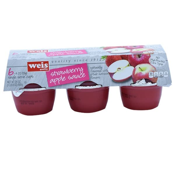Amazon.com: Weis Quality, Apple Sauce Strawberry, 24 Ounce : Grocery ...