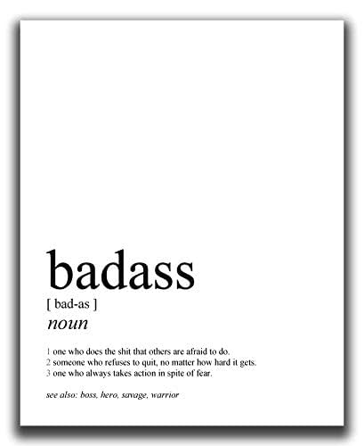 Amazon.com: Badass Gifts - 8x10" UNFRAMED Print - Funny Definition Of ...