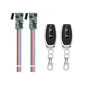 433MHz Wireless RF Remote Control Switchs, 2 Way 1 Channel Wireless ...
