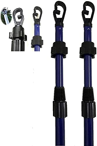 SASONS® 2 X HEAVY DUTY TELESCOPIC CLOTHESLINE SUPPORT POLE WASHING LINE ...