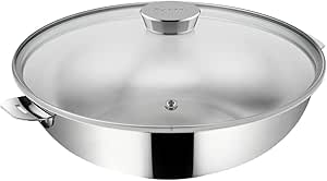 Wok Avec Couvercle 26cm Inox - 12138042026 : Amazon.fr: Cuisine et Maison