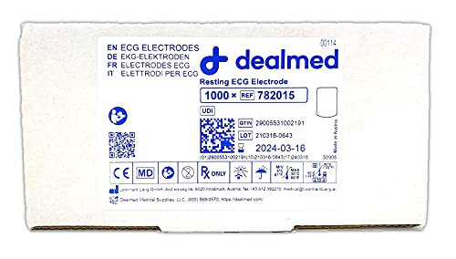Dealmed Resting ECG Electrodes | Single Use Pads with Self Adhesive ...