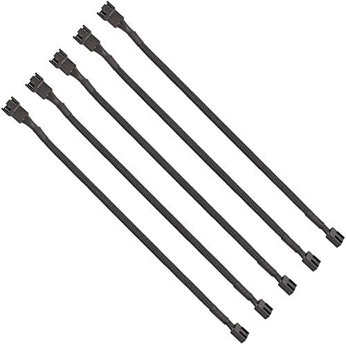 RACKTECK PWM Fan Splitter Cable 1 to 1, PC Fan Extension Cable ...