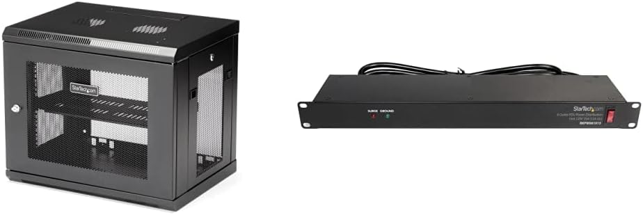 Amazon.com: StarTech.com 2 Post 9U 19" Wall Mount Network Cabinet & 8 ...