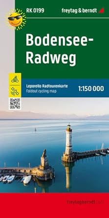 Lake Constance cycle path, Leporello cycle tour map 1:50,000, freytag ...