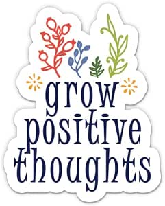 Amazon.com - Grow Positive Thoughts Stickers - 2 Pack - Waterproof ...