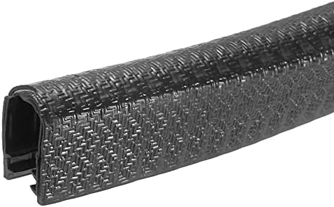 uxcell Edge Trim Black U Shape Edge Protector Rubber with Steel Clips ...