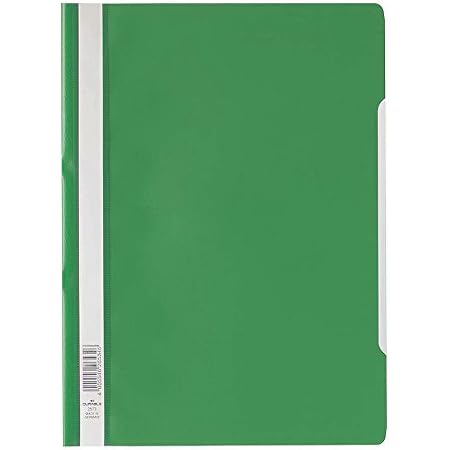 Durable 252305 Clear View Folder-Report File A4 PP, Green - Pack of 25 ...