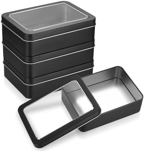 Qeapug 4 PcsMetal Tins with Lids, Small Tins with Lids, Metal ...