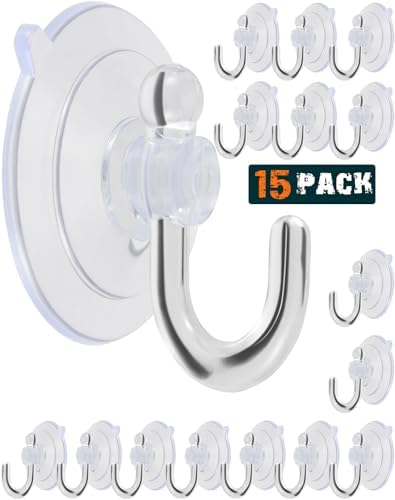 Amazon.com: 4 Pack Suction Cup Hooks, Max 3lb, Removable Reusable ...