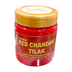 DEV SAMAGRI Natural Red Liquid Chandan Tilak Cream Lal Chandan Tikka ...
