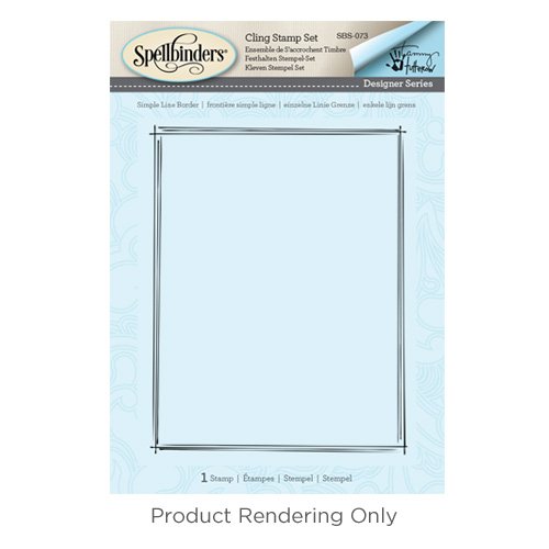Spellbinders Simple Line Border Cling Rubber Stamp, Synthetic Material ...