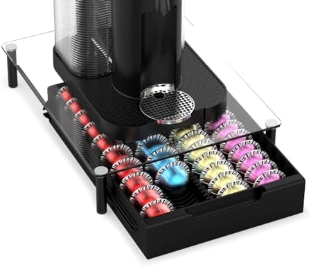 Amazon.com: RIOCA Glass Coffee Pod Drawer Holder Organizer Compatible ...