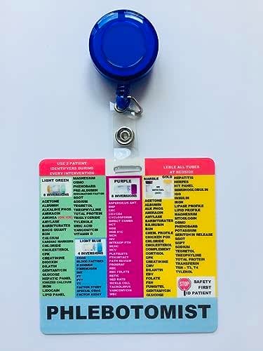 Amazon.com: Phlebotomist badge, Blood tube Badge, specimen colection ...