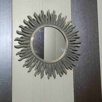 Buy VAS Collection MDF Sun Shaped Mirror Frame for Wall Decor,Bedroom ...