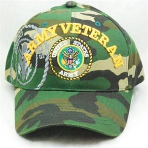 Amazon.com: Cap - United States Army Veteran (Camouflage) CP21 ...