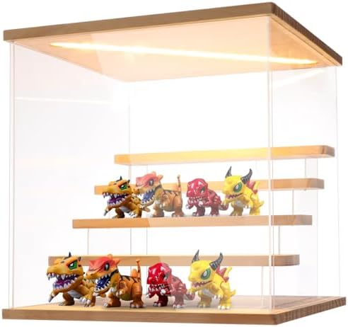 Amazon.com: Led Acrylic Figures Display Case - Clear Action Figurine ...