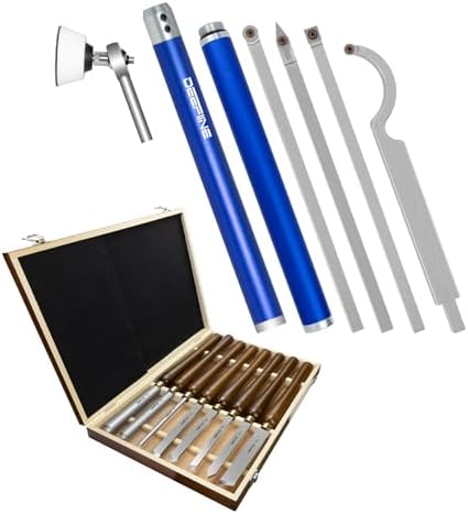 carbide wood turning tools with bowl sander + 8pcs HSS wood turning ...
