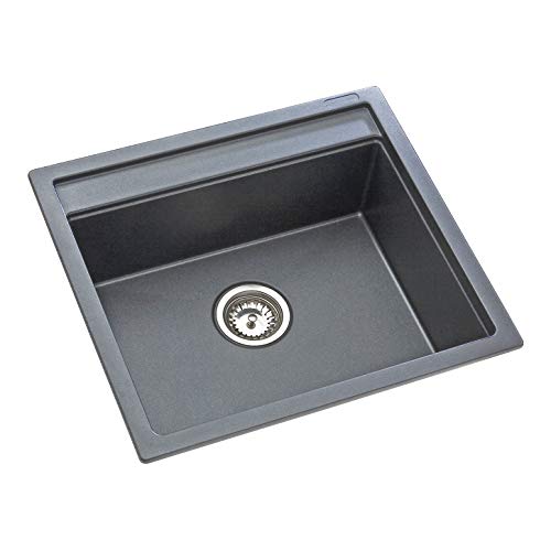 Kaff KSG22SBBLK Bowl Sink, Black, Granite Sink Finish : Amazon.in: Home ...